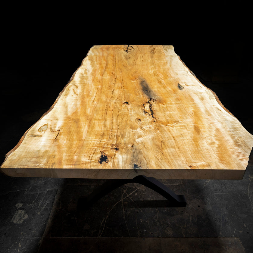 Solid Maple Live Edge Dining Table - Chicago Makers Studio