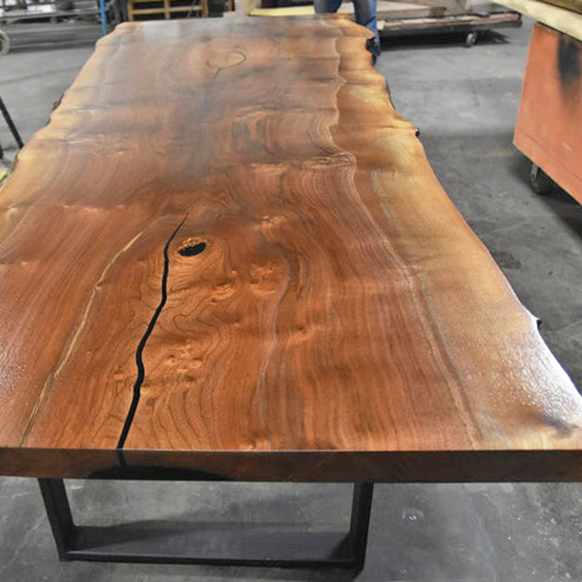 Oregon Walnut Live Edge Dining Table, Dining Table, Custom Kitchen Din ...