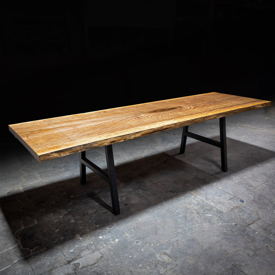 Live Edge Dining Table Walnut with Extendable Leaves - Chicago Makers ...